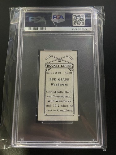 PSA 4.5 Pud Glass 1912 C57 #21 Wanderers NHL HUGE GRAIL | eBay