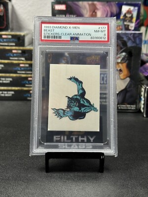 Beast 1993 Diamond X-Men Stickers Clear Animation #177 PSA 8 Low POP | eBay