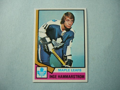 1974/75 TOPPS NHL HOCKEY CARD #88 INGE HAMMARSTROM ROOKIE NM SHARP!! 74 ...