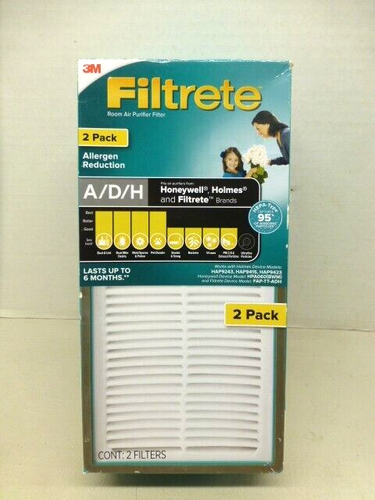 3M Filtrete Allergen Reduction A/D/H Room Air Purifier Hepa Type Filter ...