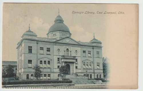 Postmarked Postcard Carnegie Library East Liverpool Ohio OH | eBay