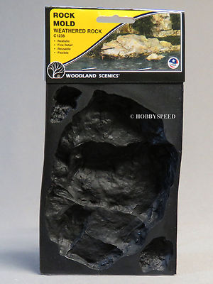 WOODLAND SCENICS WEATHERED ROCK MOLD HO N O GAUGE train scenery casting ...