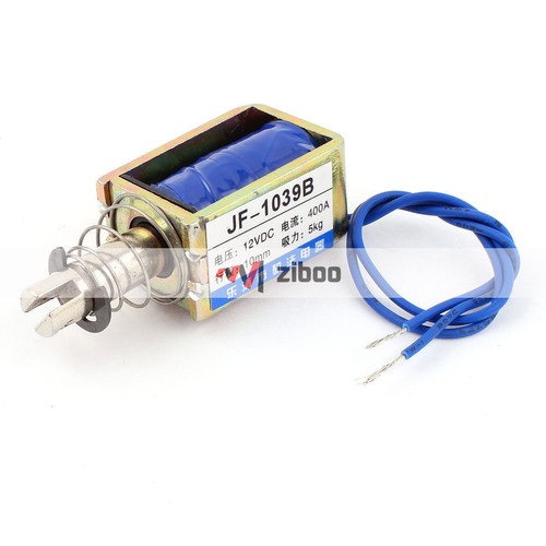 Spring Loaded Push-Pull Open Frame Solenoid Electromagnet 10 mm 5kg ...