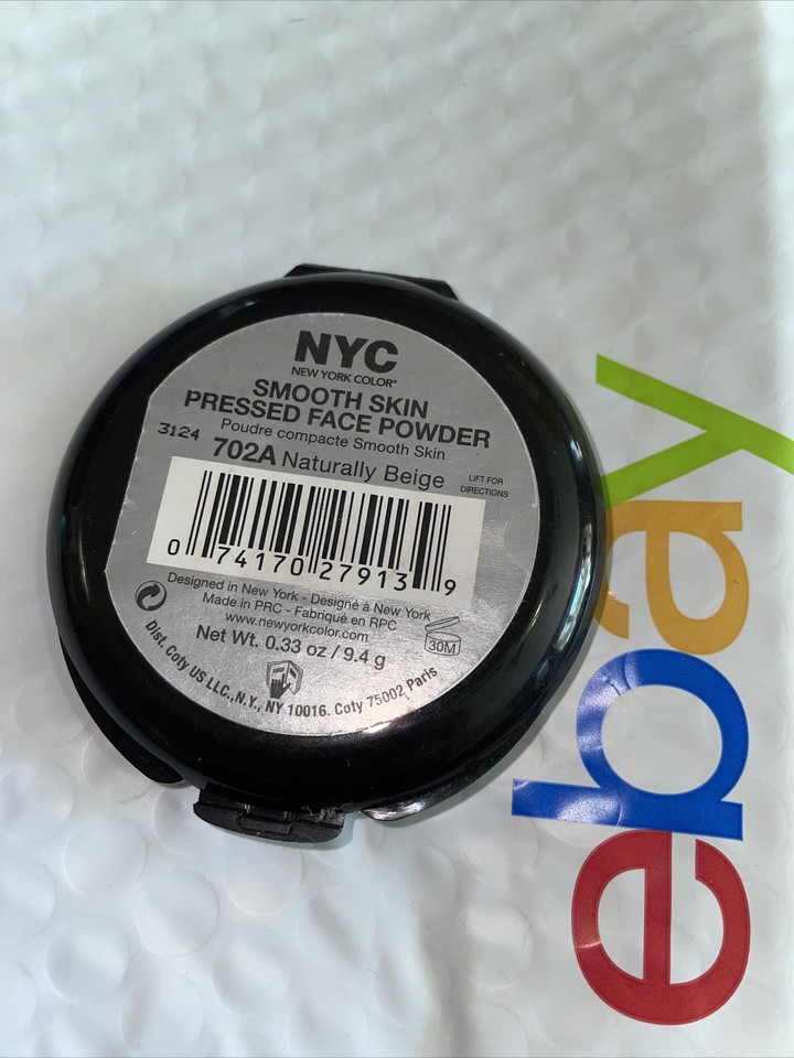 NYC Smooth Skin Pressed Face Powder - 702A NATURALLY BEIGE unsealed ...