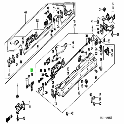 honda CR-X DELSOL E-EG1 SCREW LOCK 4X20 90152-SR2-000×2 Genuine JDM OEM ...