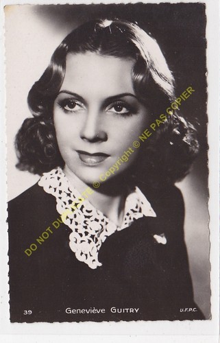 RPPC STAR GENEVIEVE GUITRY Photo U.F.P.C. Edit 39 | eBay