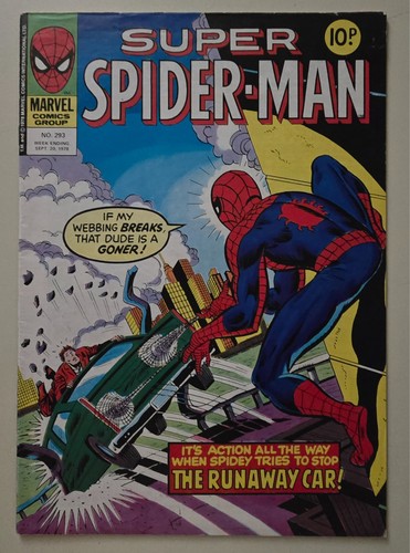 SUPER SPIDER-MAN Comic - No 293 - 1978 - Marvel Comic UK - Bronze Age ...