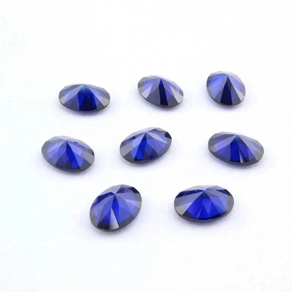 50 Piece Natural Blue Sapphire 5-6 Ct Certified Oval Shape Loose ...