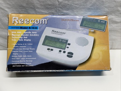 Reecom Model R-1630 Weather Hazard Alert Radio w/ Manual- Tested/Works ...