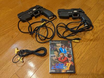 PS2 GUNCON 2 / 2 Gun Controllers + 1 Cable ＋ Time Crisis 2 Playstation ...