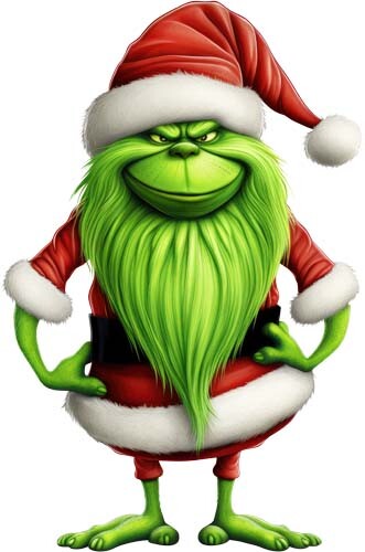 Green Christmas Grinch Wall Art Bedroom Window Decor Vinyl Sticker ...