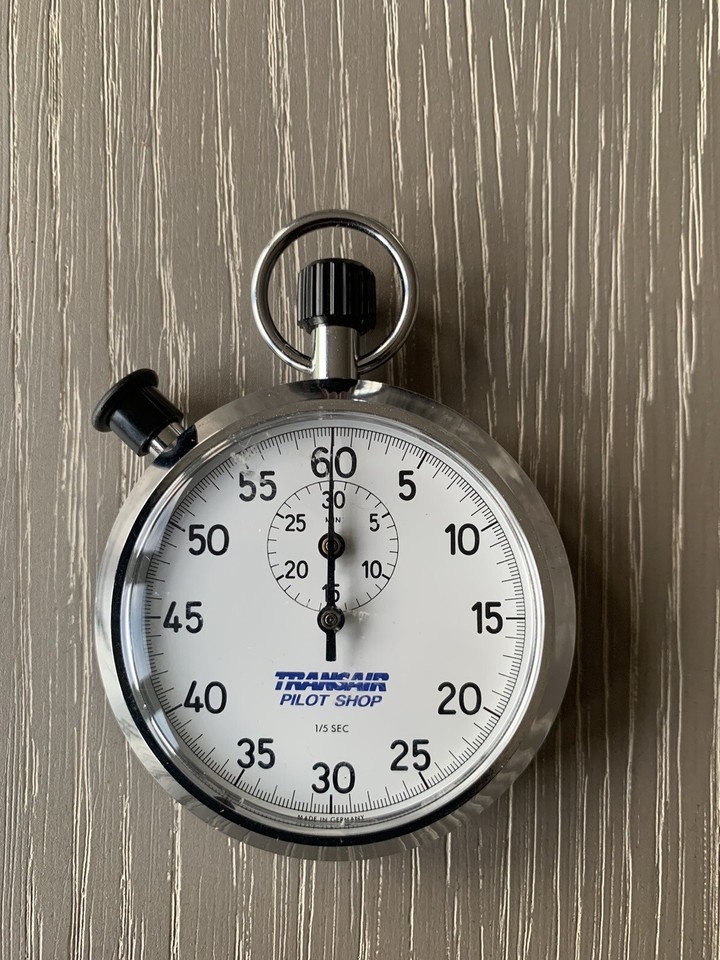 Hanhart Transair Pilot Stopwatch Set on a Dash Panel Dashboard Rally ...