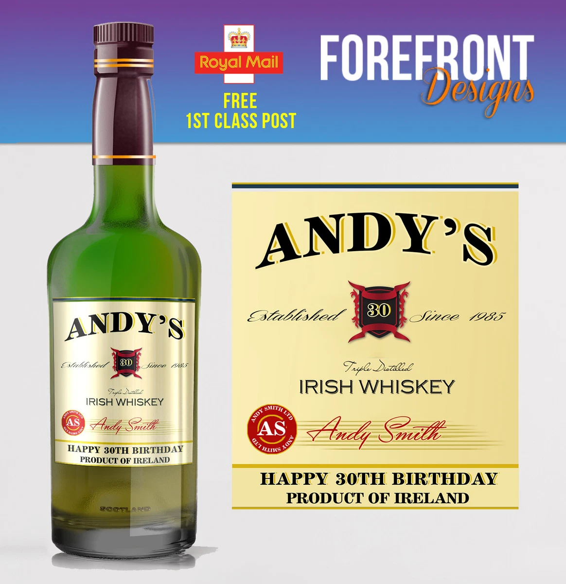 Irish Whisky Label