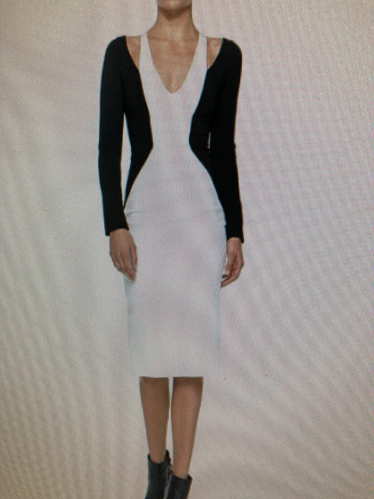 NWOT Cushnie Et Ochs Cold Shoulder Cutout Black White Colorblock ...