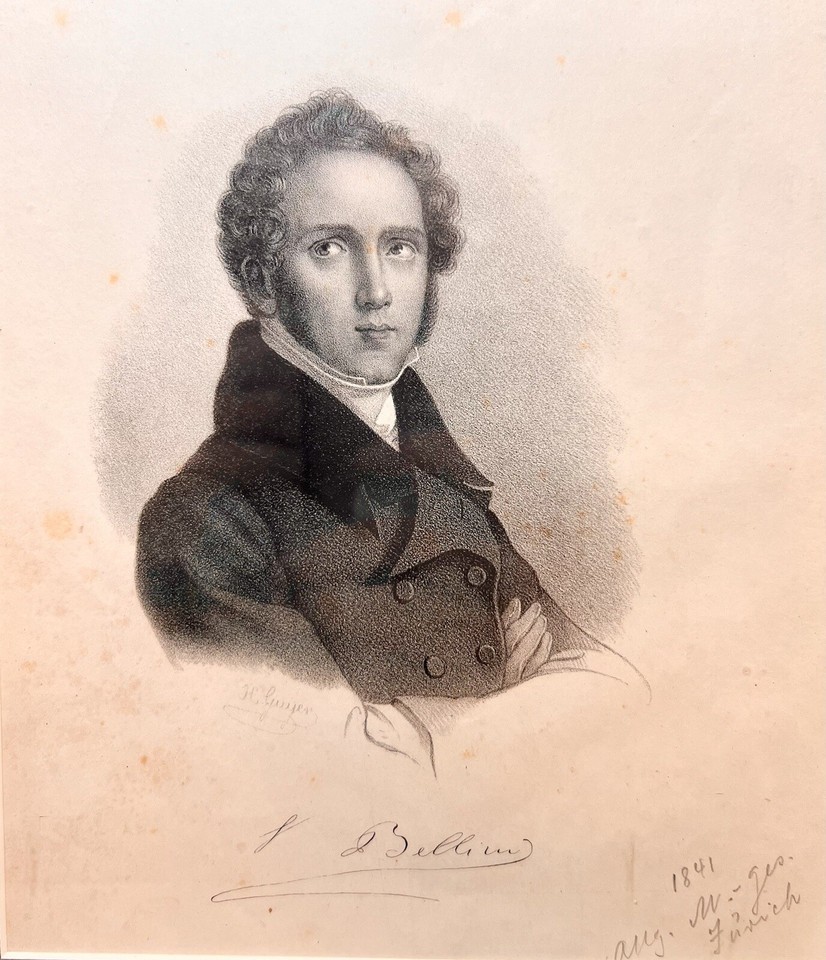 Antique New York Public Library Vincenzo Bellini Opera Composer ...