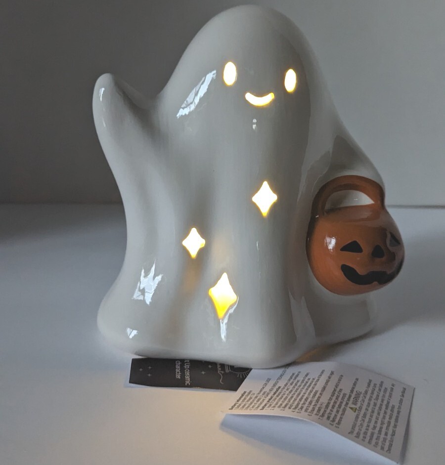 Target Bullseye Playground Halloween Ghost Light Up Ceramic LED With ...