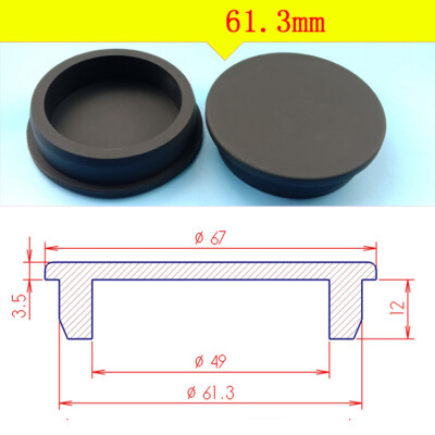 2x Blind plug silicone rubber cover plug black with hole end caps ...