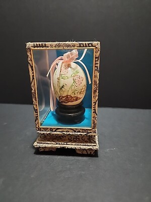 Japanese Egg Display Case w/ Decoupage Egg | eBay