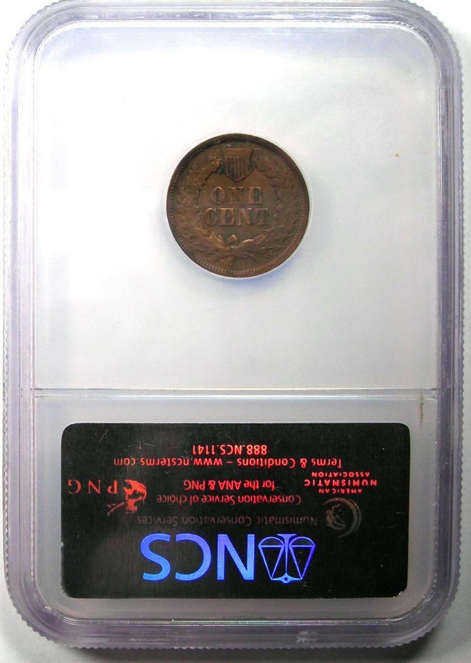 1877 Indian Cent 1C - Certified NGC VF Detail - Rare Key Date Certified ...