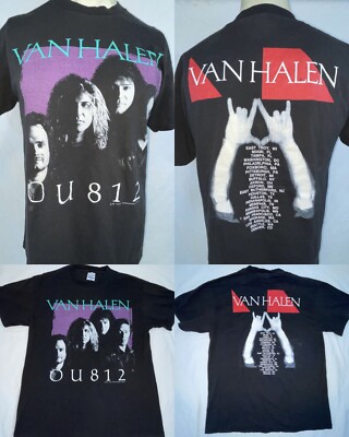 VTG 80S VAN HALEN OU812 DAVID LEE ROTH ROCK TOUR CONCERT BAND SHIRT | eBay