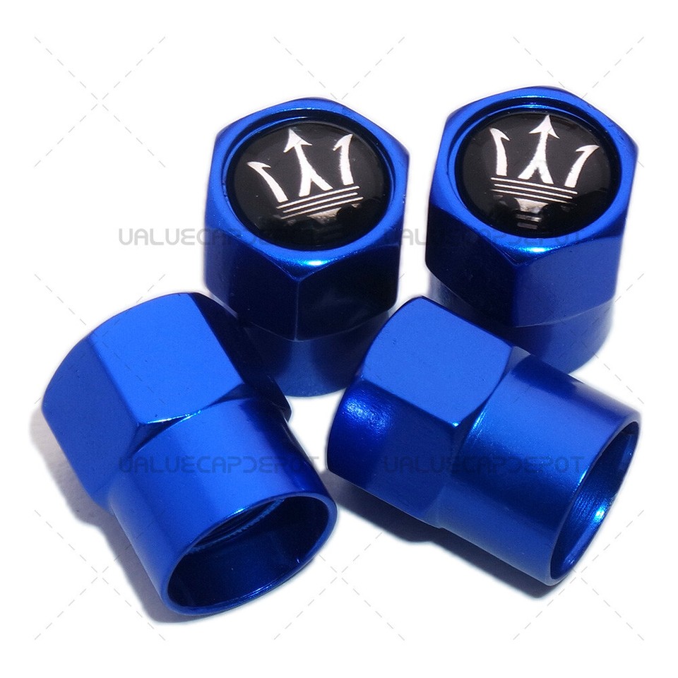 Hex Maserati Logo Emblem Car Wheels Tire Air Valve Caps Stem Dust Cover ...