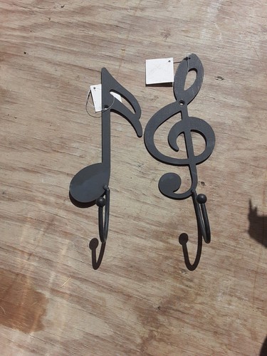 Musical notes Coat Hooks 1 Treble Cliff An 1 Note Symbol to hang on ...