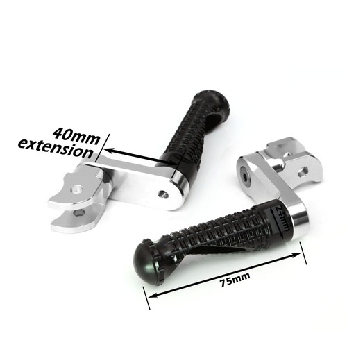 MPRO 1.5 inch Lowering Black Front Foot Pegs For Honda CBR650F 14 15 16 ...