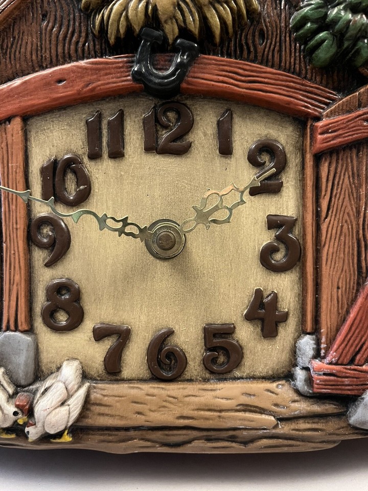 Vintage Country Style 1979 Hand Painted Wall Clock Farmhouse with ...