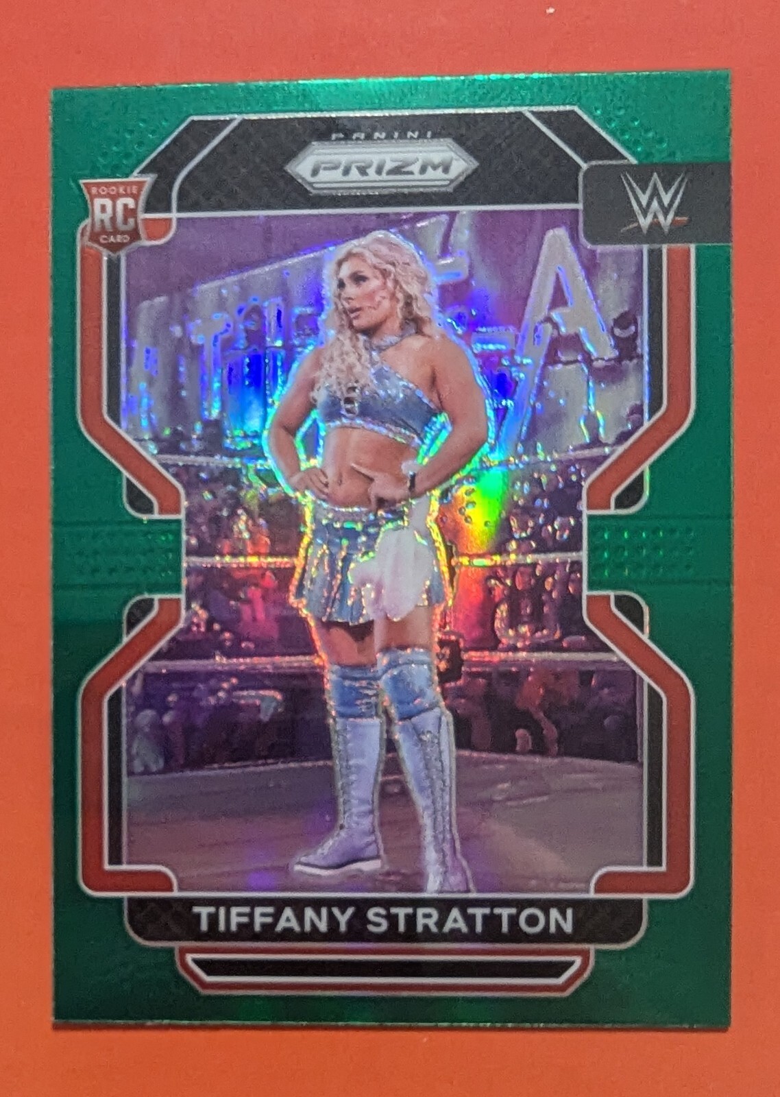 2022 Panini Prizm Tiffany Stratton RC Green Prizm #104 WWE Tiffy Time ...