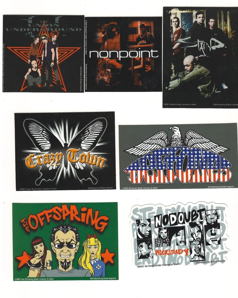 Rock Groups Vending Machine Sticker Set - 15 Sticker Set | eBay