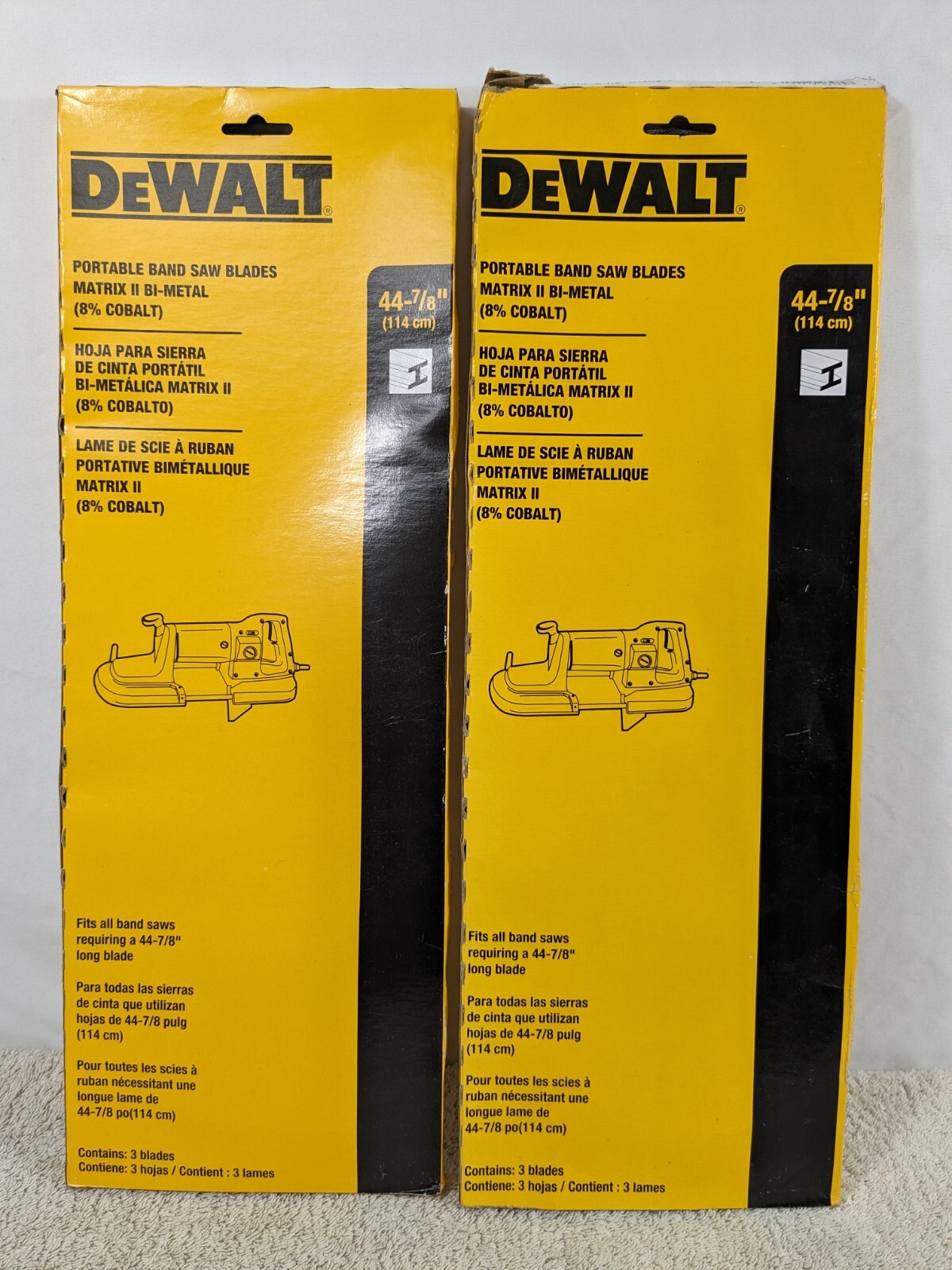 3 Pack DEWALT Portable Band Saw Blades 14 TPI DW3982 & 18 TPI DW3983 ...
