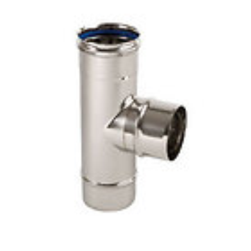 Wing Connecting Shaped T Stainless Steel Ø 100 MM 10 CM for Stove Pipe ...