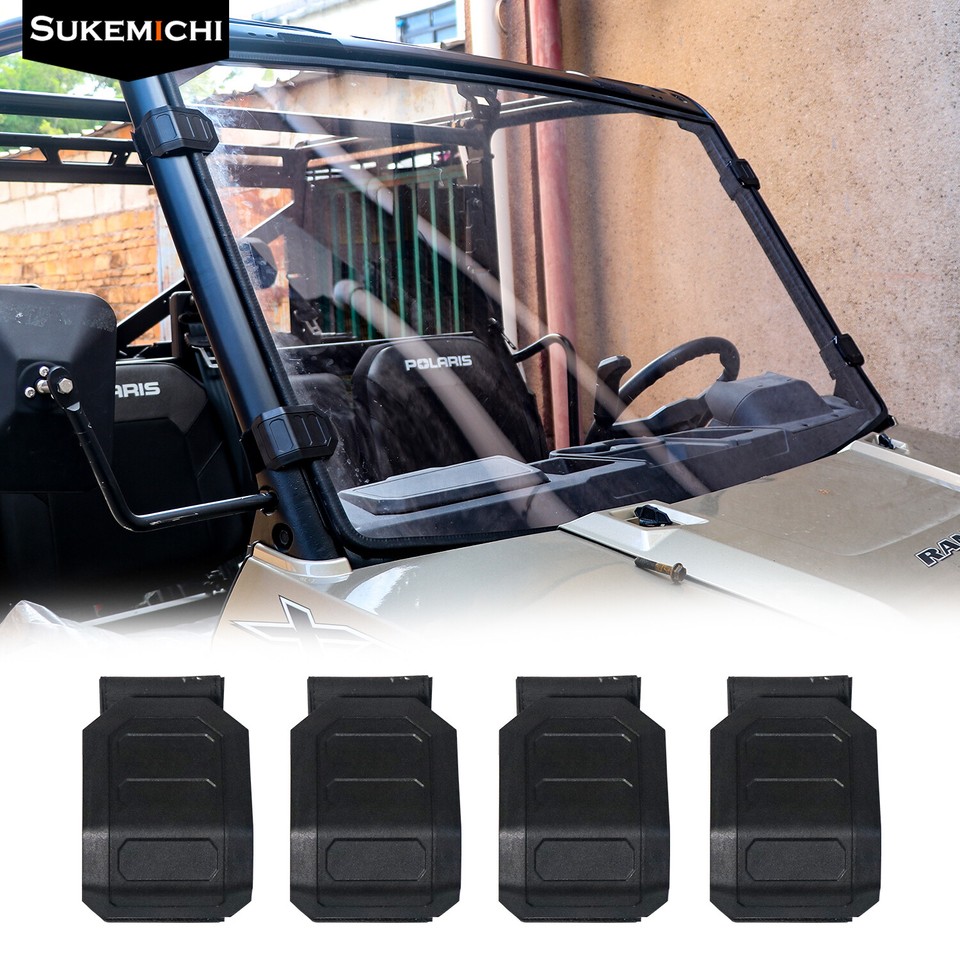 4PCS UTV Front Windshield Adjustable Mounting Clamp Kit for Polaris ...