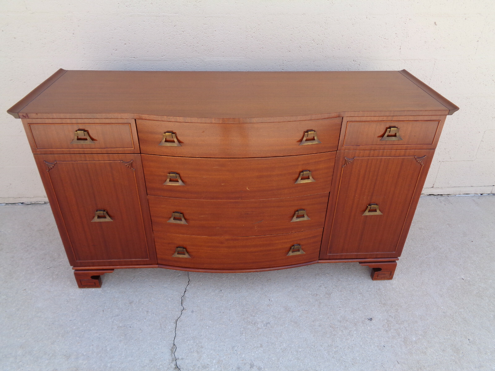 Vintage Rway Pagoda Greek Key Cabinet Sideboard Hollywood Regency ...