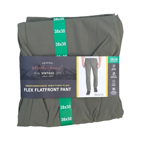 Weatherproof Men's Performance Weather-Flex Flat front Pants Faded ...