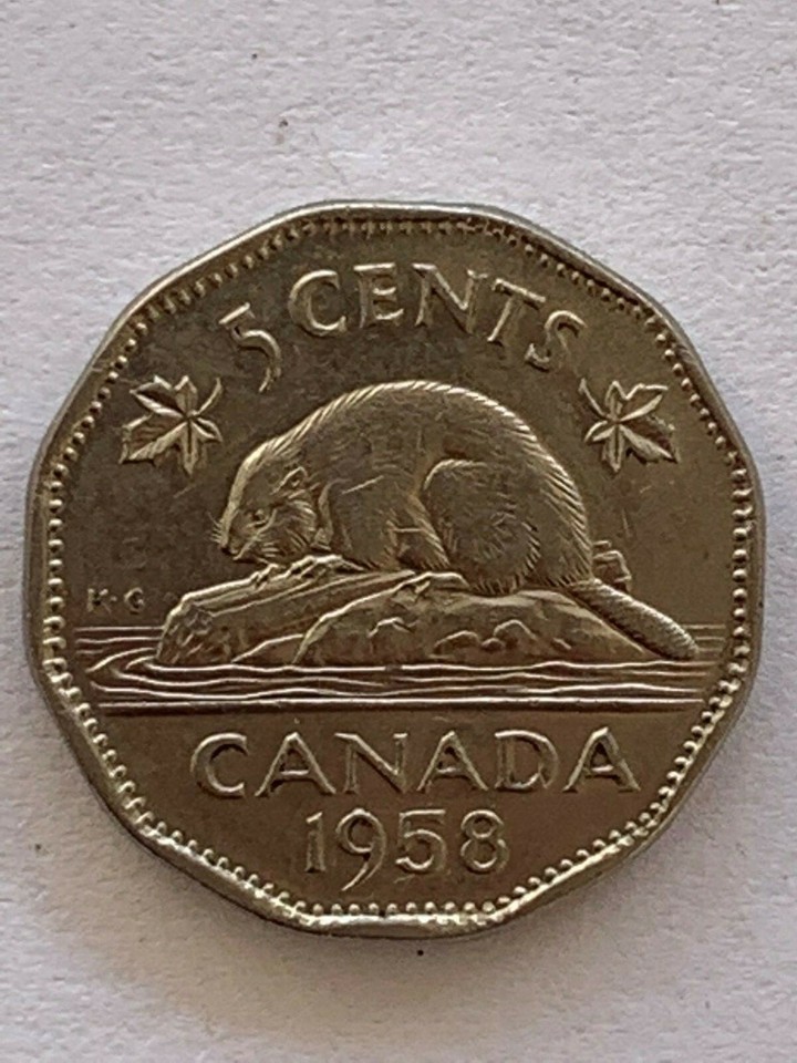 1958 Canada 5 Cent Coin | eBay