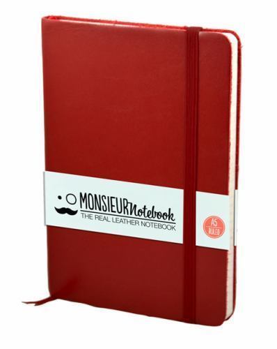 Monsieur Notebook Soft Leather Journal - Ruby Red Ruled Medium by ...