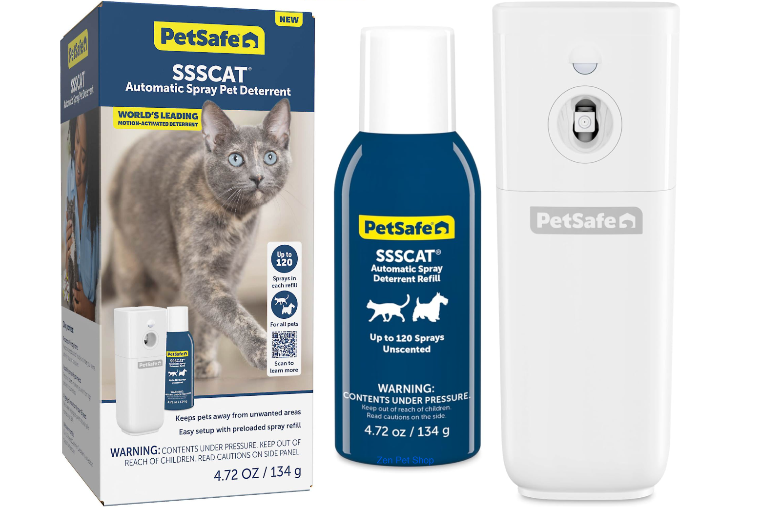 PetSafe SSSCAT Automatic Spray Cat Dog Deterrent Motion-Activated PPD00 ...