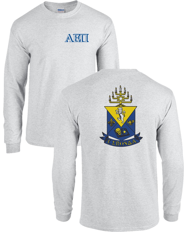Alpha Epsilon Pi Fraternity Crest Long Sleeve Shirt AEPI Coat of Arms ...