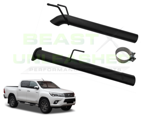 3" Eliminator Pipe for 2.8lt D4D Turbo Diesel Toyota Hilux GUN126 (2015 ...