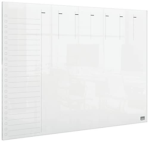 Nobo Transparent Acrylic Mini Whiteboard Weekly Planner, A3 ...