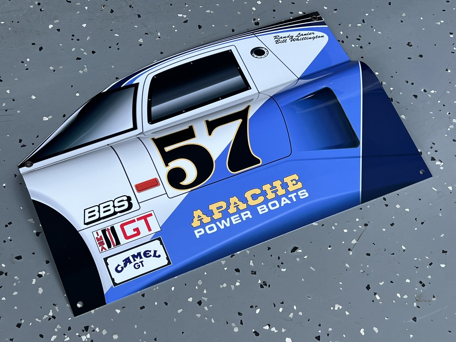 WOW! 1984 IMSA Race Car Door Style Sign 3D Randy Lanier Blue Thunder ...