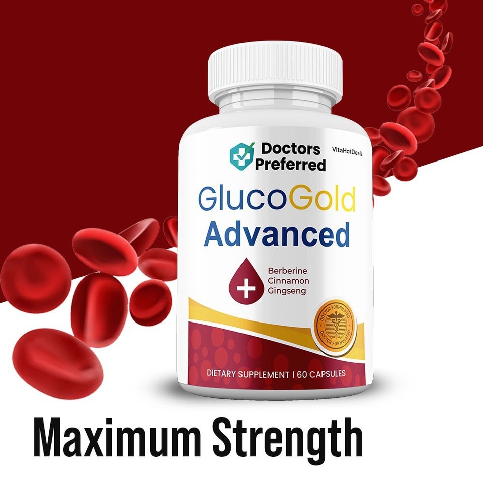 Gluco Gold Advanced Capsules, Max Strength GlucoGold Supplement (3 Pack ...