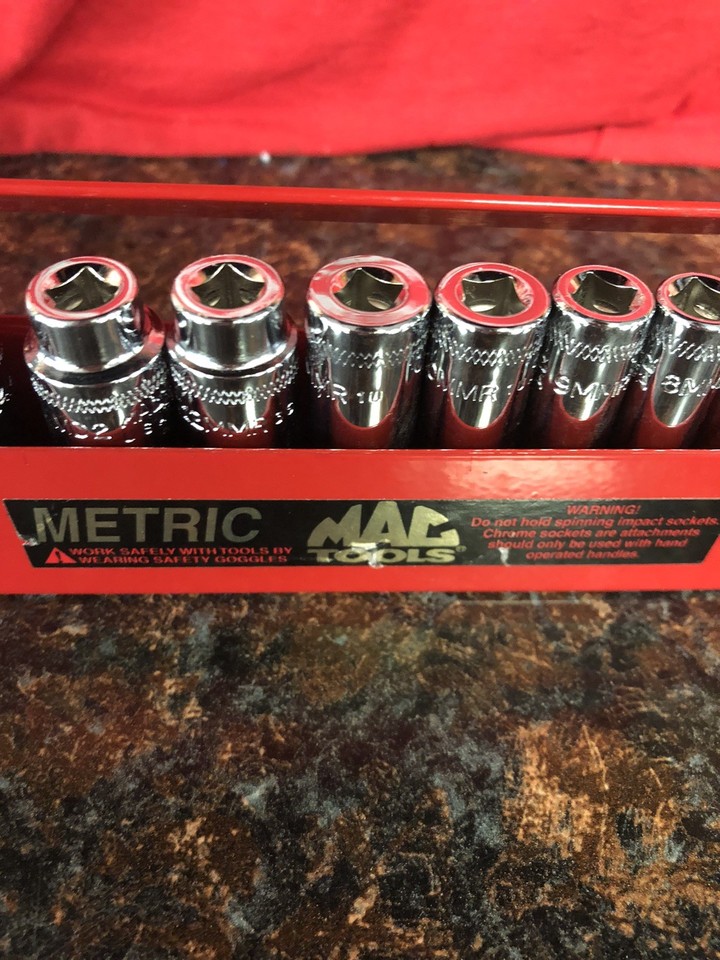 Mac Tools 9pc 1/4'' 12pt Metric Socket Set. 6mm-14mm (LOOK) | eBay