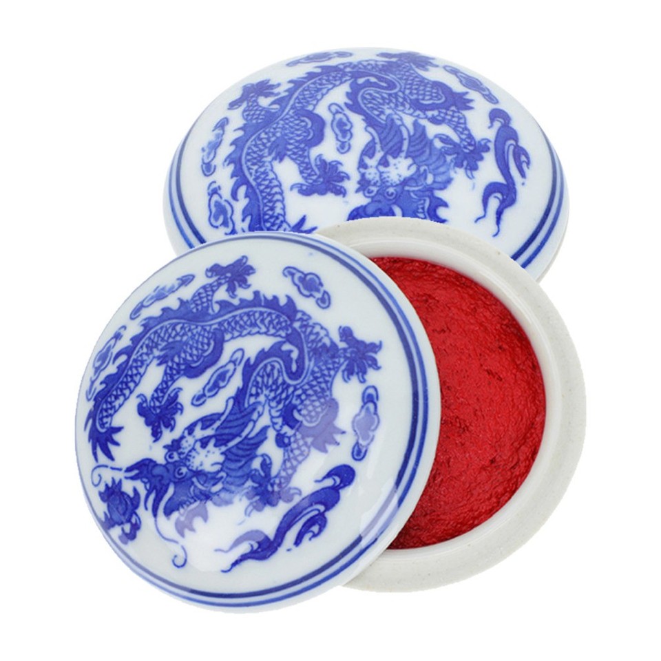2 Pcs Ink Pads Ceramic Red Ink Paste for Chinese Style Drawing | eBay UK
