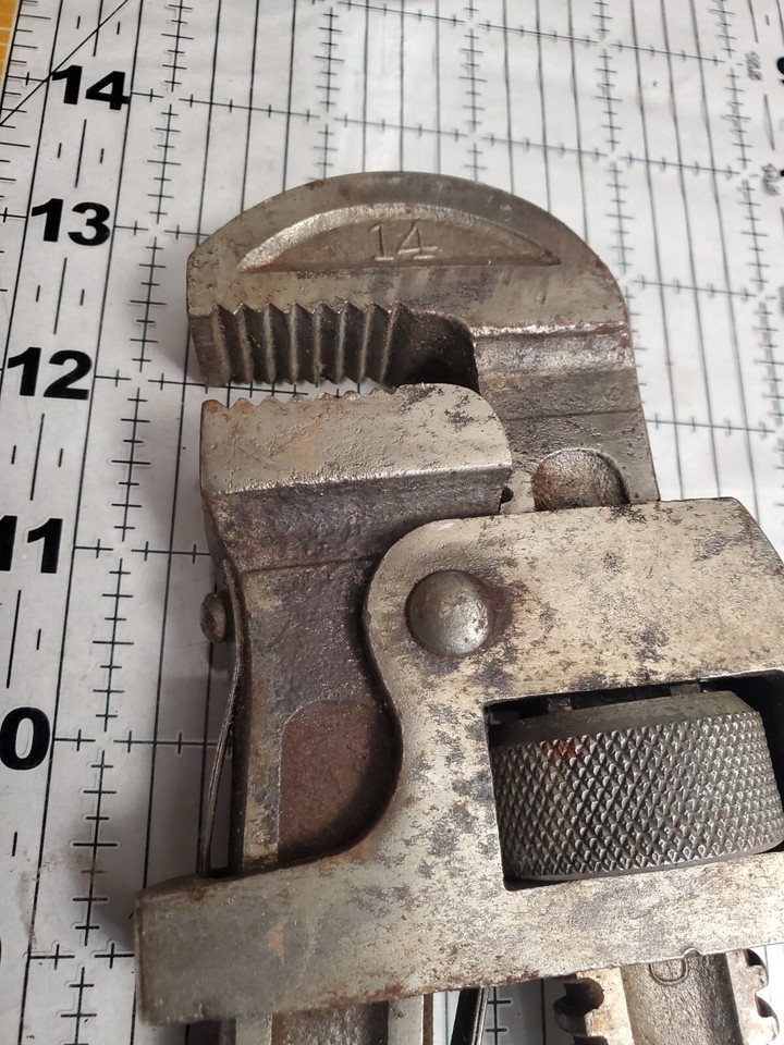 Vintage Dunlap - 14 Inch Pipe Wrench - Adjustable Wrench - Forged in ...