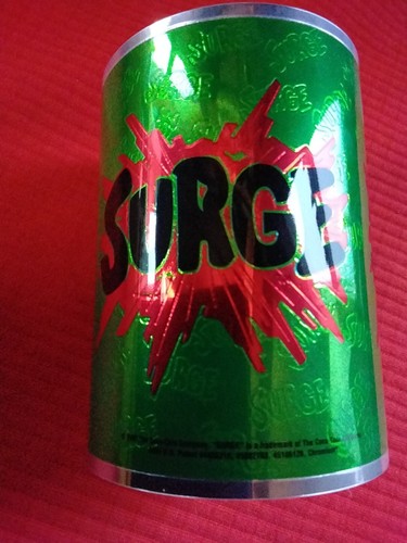 EXTREMELY RARE VINTAGE 97 COCA COLA SURGE SODA GREEN CAN KOOZIE BEER ...