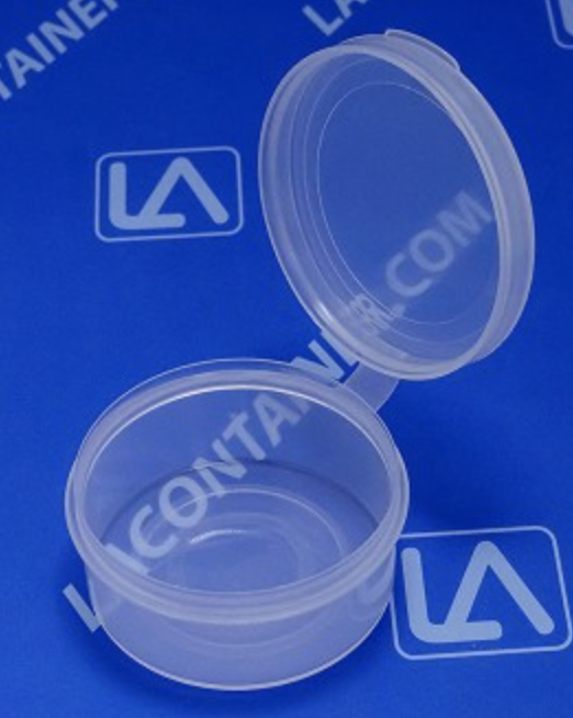 12 Small Round Clear Plastic Lightweight Containers Storage/Sample With ...