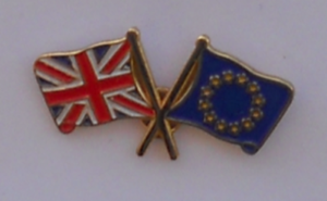 Great Britain GB Union Jack and Europe EU European Friendship Flag Pin ...