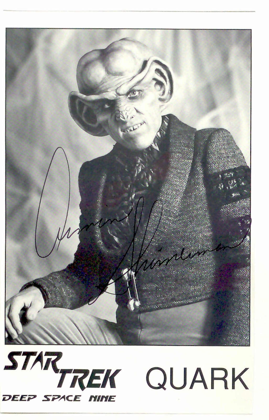 STAR TREK Deep Space Nine hand signed ARMIN SHIMERMAN Quark AUTOGRAPH ...